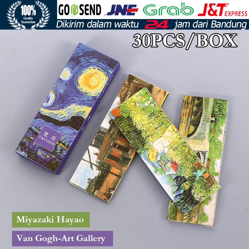 Jual 30Pcs/Set Pembatas Buku Desain Seni Gallery / Paper Bookmark / Set ...