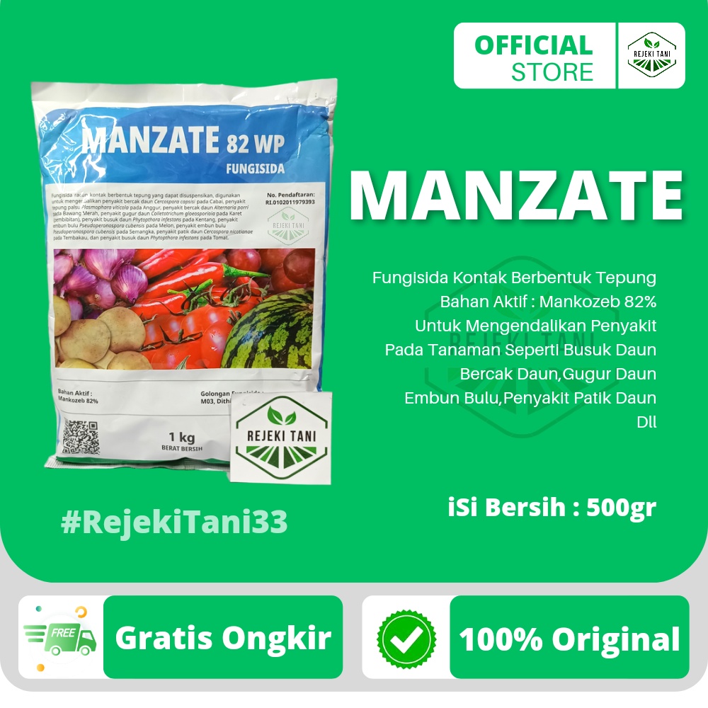 Jual Fungisida MANZATE 82 WP 500gr Sistemik Bersifat Protektif Untuk ...