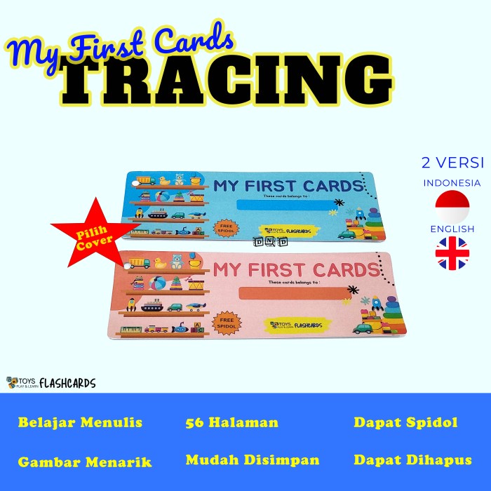 Jual Mainan Edukasi Anak My First Cards Tracing Kartu Flashcard Belajar ...