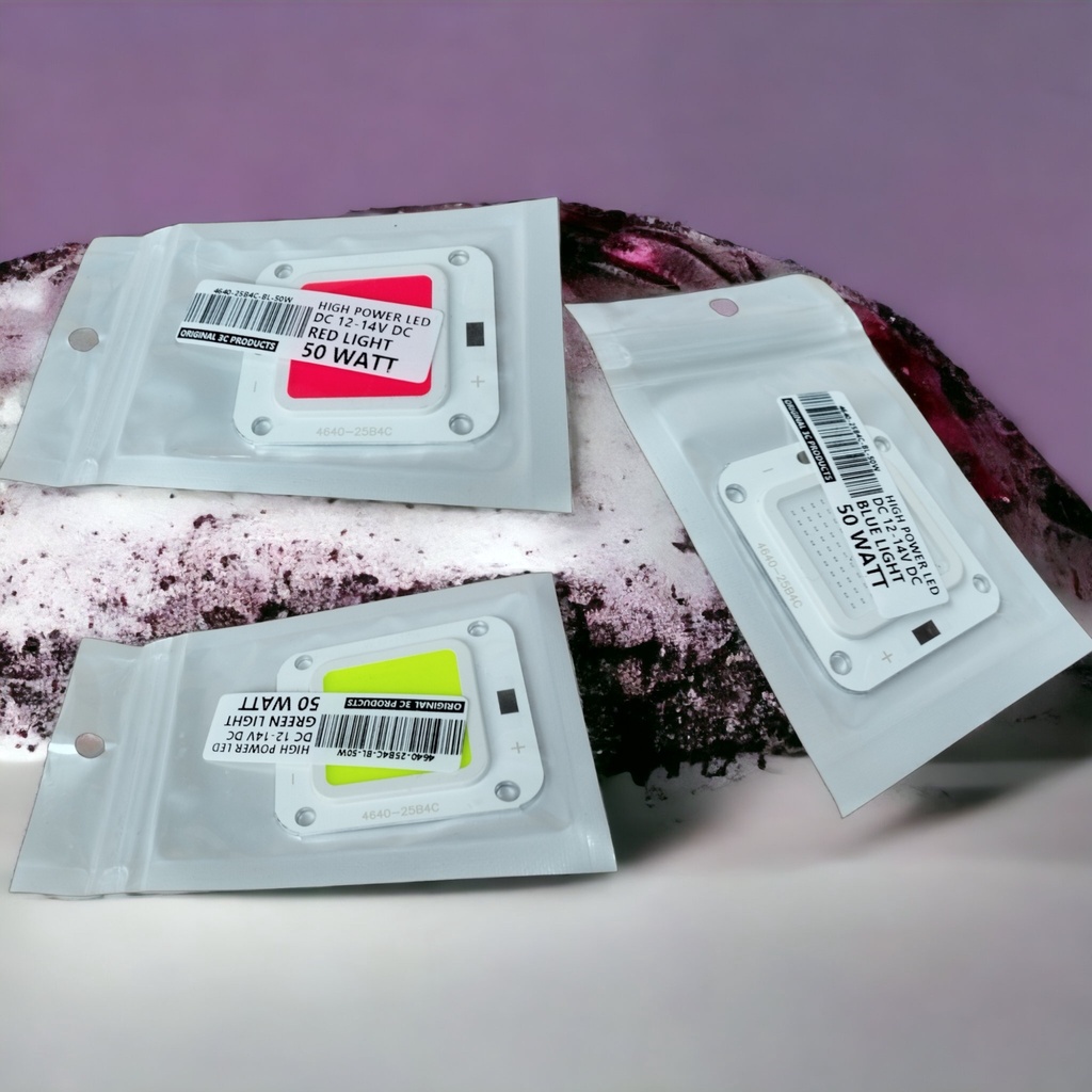 Jual LED Chip 12V 50W Warna Merah Hijau Biru - Mata Lampu LED 12 Volt ...