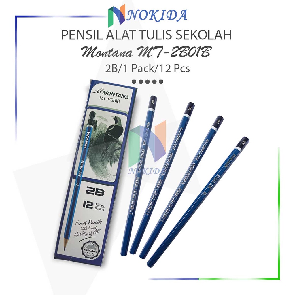 Jual Nokida Pensil 2B Montana [1 Pack] / Alat Tulis Sekolah Anak ...