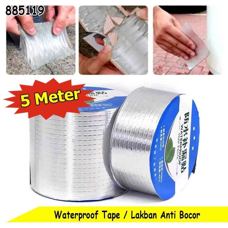 Jual Lakban Aluminium Foil Butyl Tape Anti Bocor Waterproof Lem Super Kuat | Shopee Indonesia