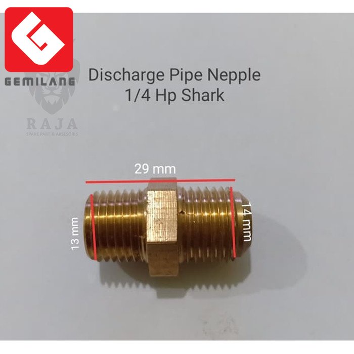 Jual Discharge pipe nepple 1per4 hp shark | Shopee Indonesia