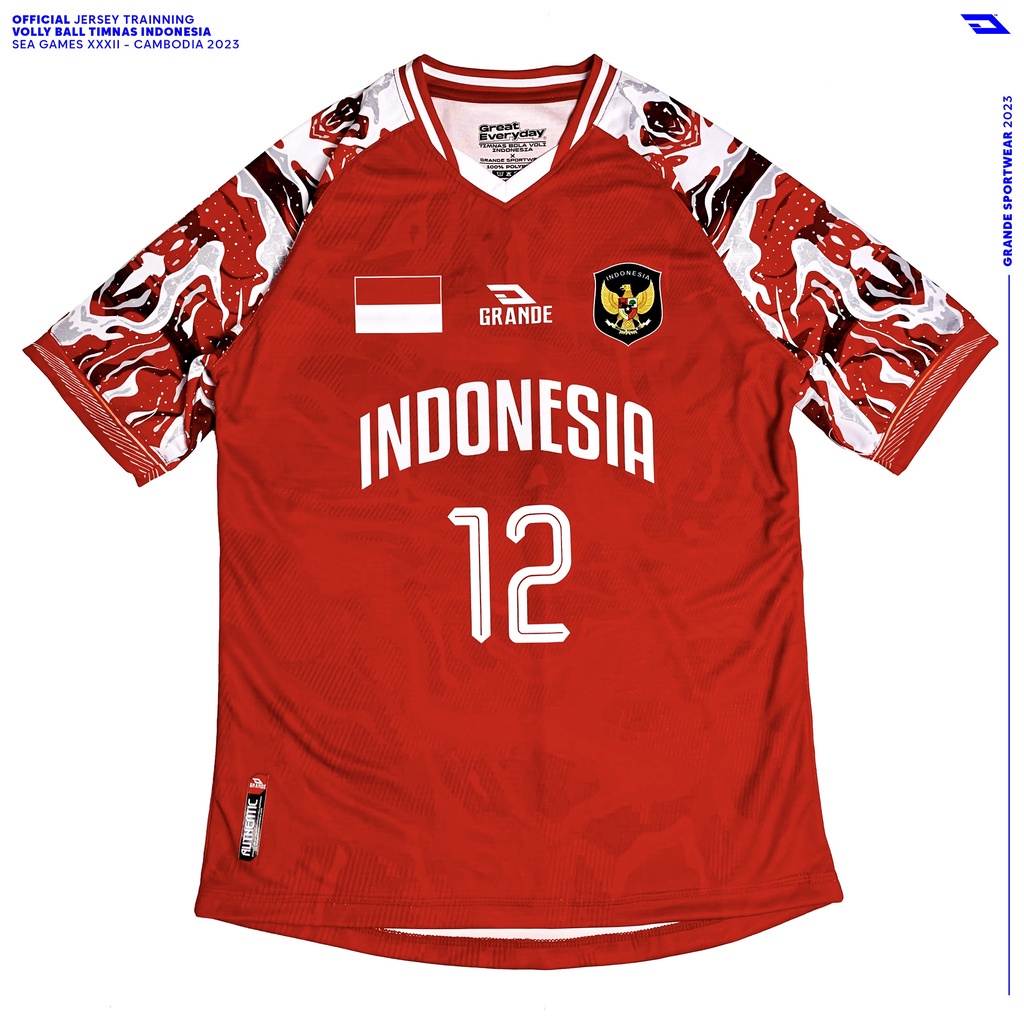 Jual JERSEY TRAINING PEMAIN TIMNAS VOLEY INDONESIA PUTRA SEAGAME ...