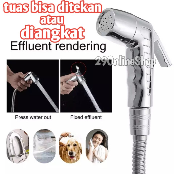 Jual head jet shower semprotan air bidet sprayer toilet closet kloset ...