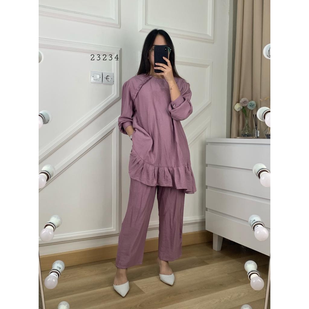 Jual One Set Wanita Crinkle I Baju Set Wanita Kekinian I Baju 1 Set ...