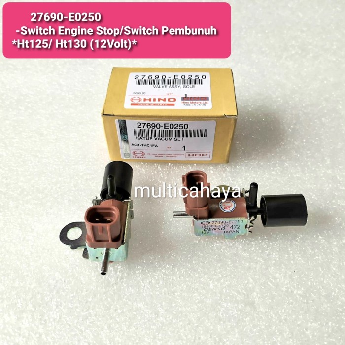 Jual switch engine stop Toyota Dutro HT130 ( 12volt)27690-E0250 ...
