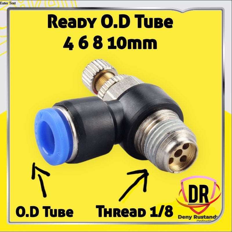 Jual FITTING SPEED CONTROL / FLOW CONTROL ELBOW UNTUK SELANG PU UKURAN ...