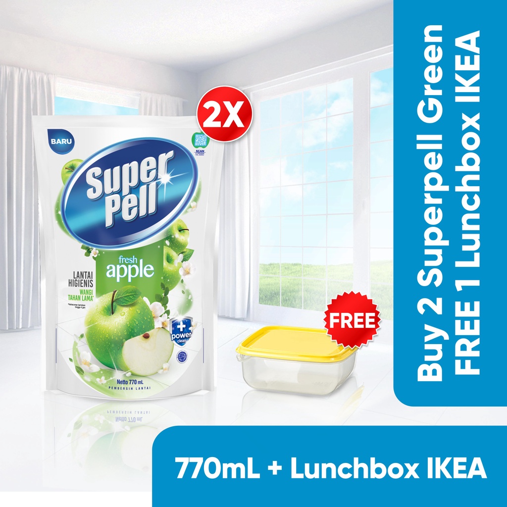 Jual Buy 2 Superpell Fresh Apple 770ml FREE Lunchbox IKEA | Shopee ...