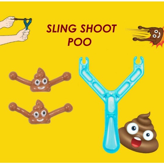 Jual [LOGU] Mainan ketapel sticky poop poo, Slingshot ketapel tempel ...