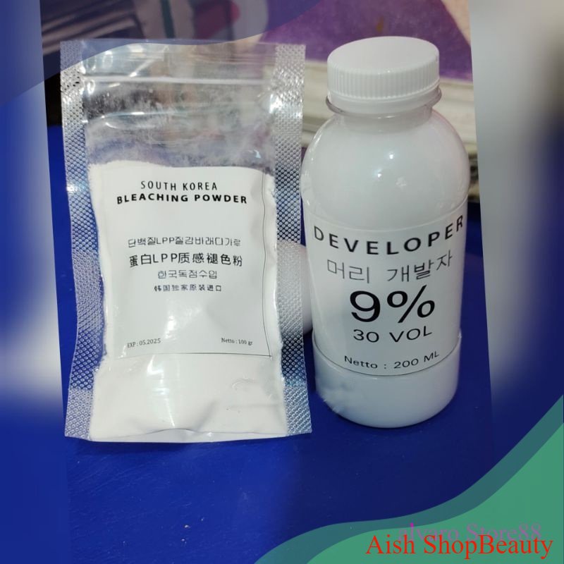 Jual Developer + Bleaching Rambut Korea LPP level 9 kemasan 50gr dan ...