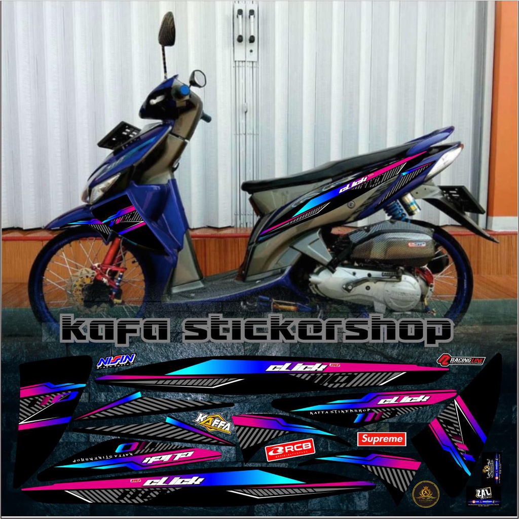 Jual stiker motor variasi / polet Striping Vario 110 Karbu Cw ...
