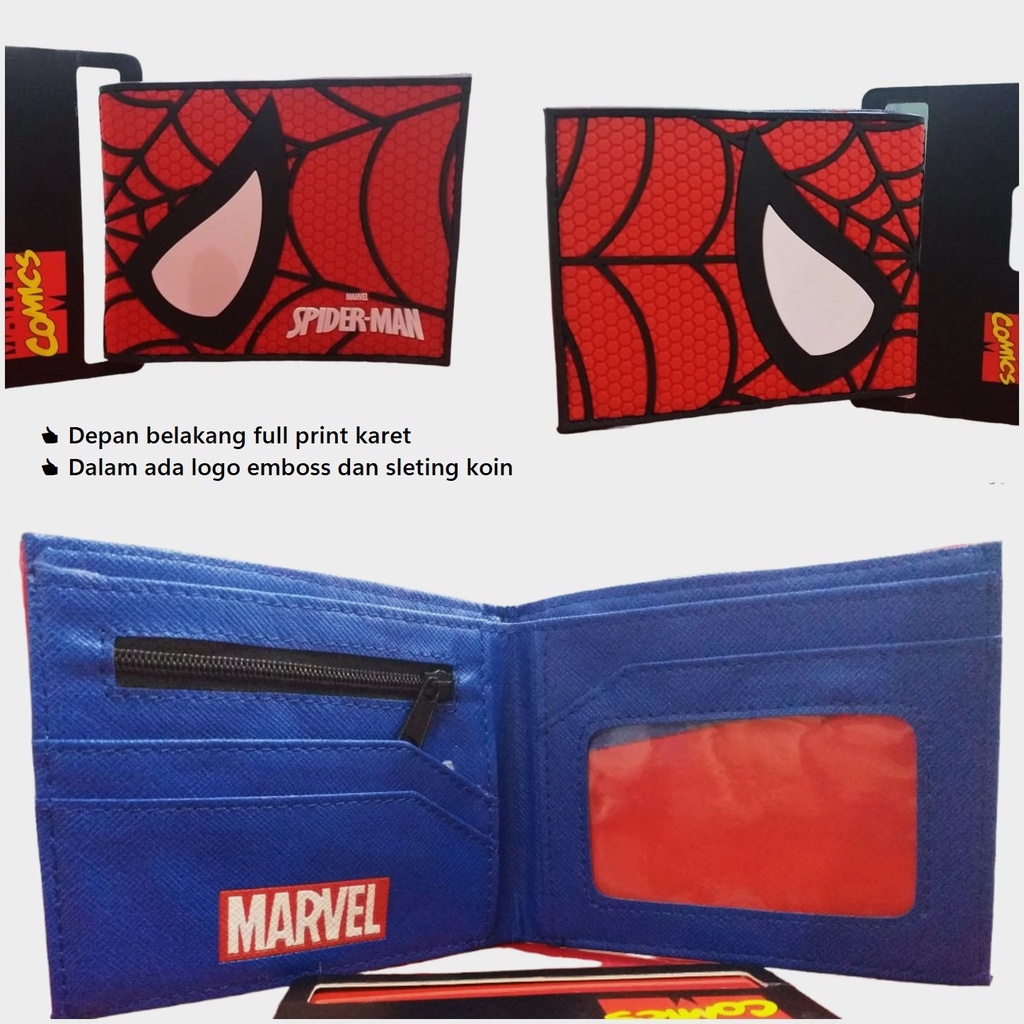 Jual Dompet Anak Laki Laki Gambar Karakter Marvel Spiderman Avengers ...