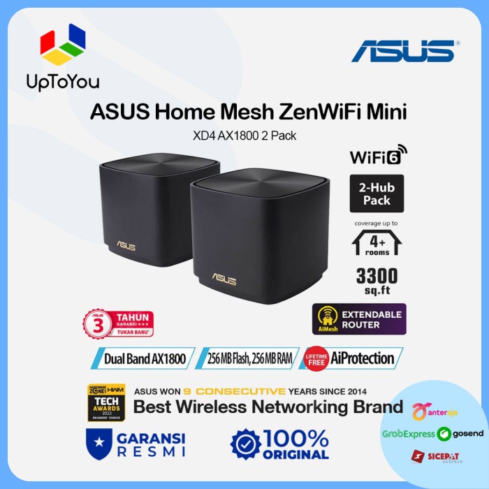 Jual ASUS ZenWiFi AX Mini XD4 AX1800 Whole Home Mesh WiFi 6 System (2 ...