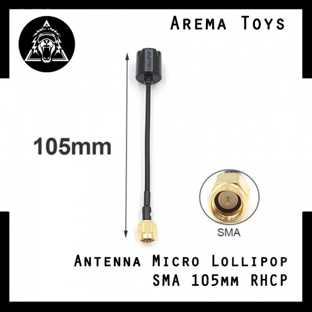 Jual Antenna Micro Lollipop SMA 105mm RHCP 5.8G FPV Mini Antena 2.5dBi ...