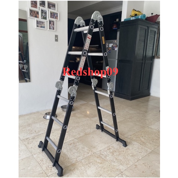 Jual Krisbow 3 Mtr Tangga Lipat Aluminium Steel 4x3 Step - Hitam/Tangga ...