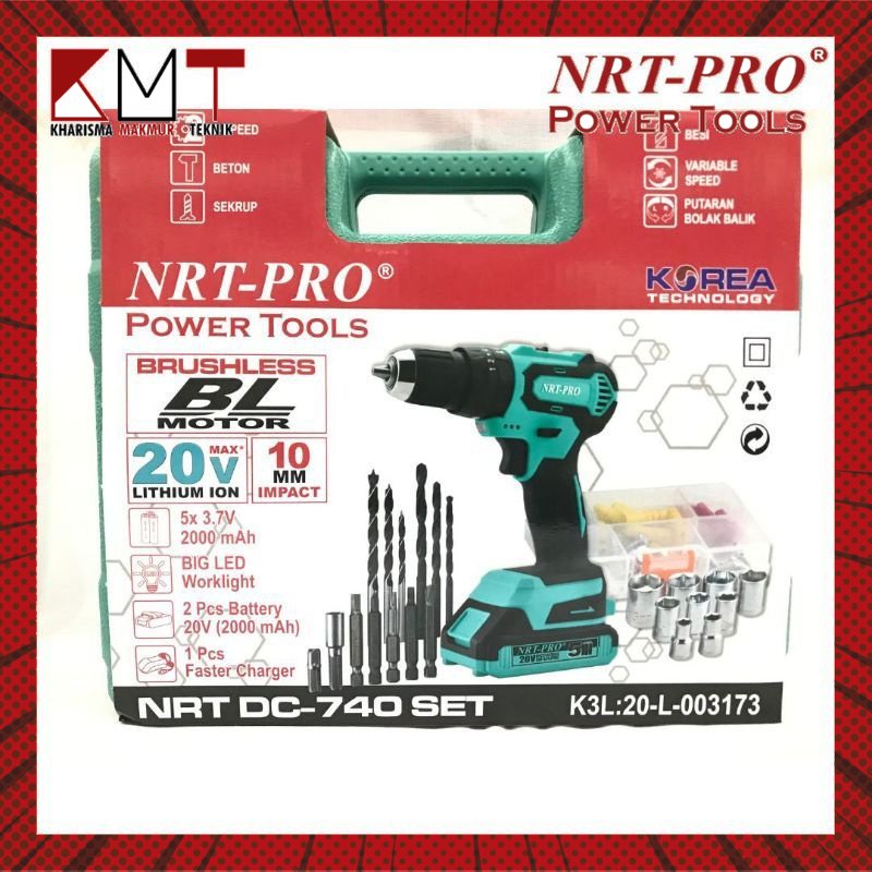 Jual BOR CORDLESS / BOR BATERAI BRUSHLESS SCREW DRILL HAMMER 20 V 10MM ...