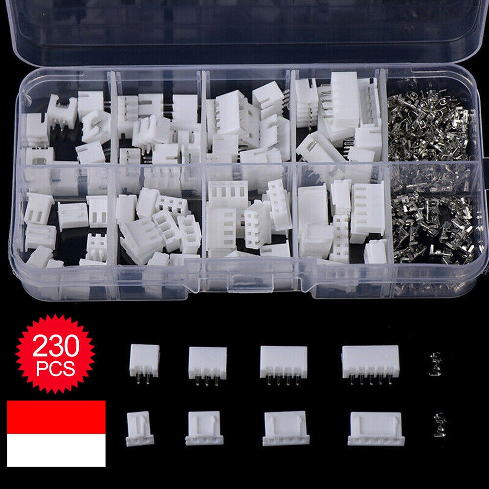 Jual 230PCS JST XH2.54mm 2 3 4 5 Pin Papan Konektor Plug Mini Mikro Pria Wanita Kit | Shopee ...