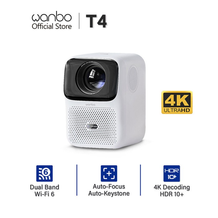 Jual Wanbo T4 Proyektor Portable 4K Decode HD Dual 3W Speaker 450 ...