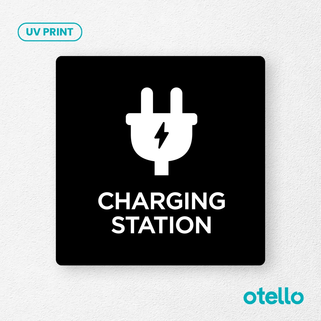 Jual Charging Station Signage Board Akrilik Tempel Dinding Papan ...