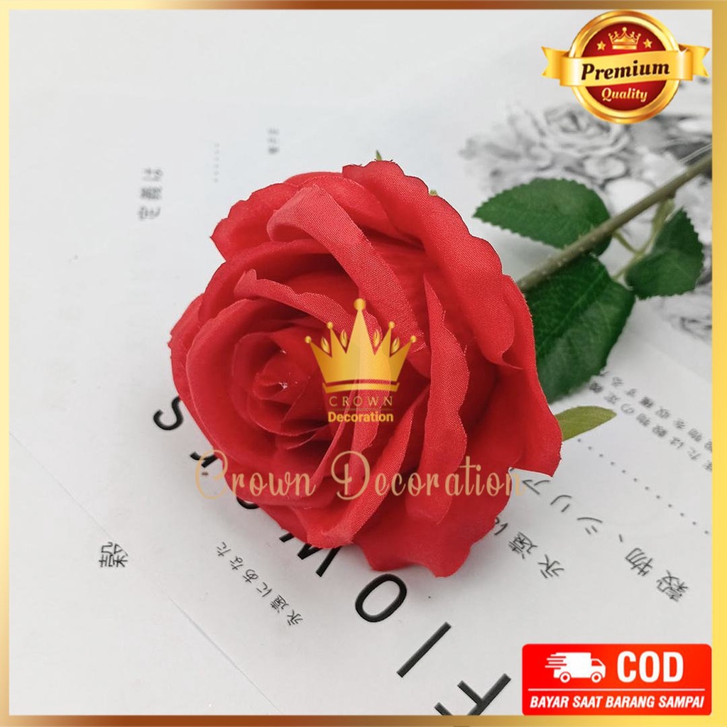 Jual Rose Single Kain - 1 Tangkai Bunga Mawar Panjang 50 CM Satuan Kain ...