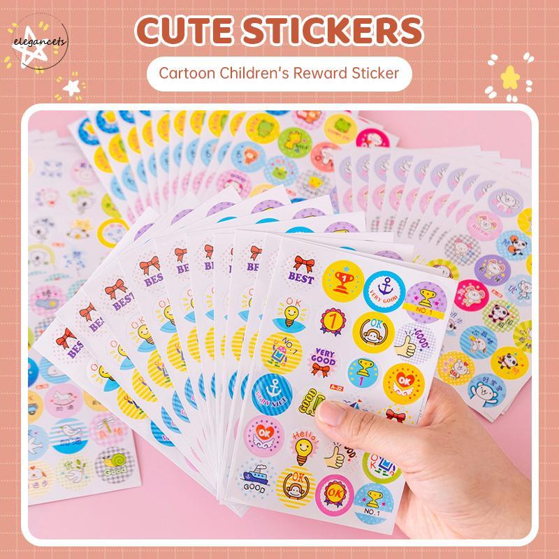Jual Cartoon Reward Stickers Animals Praise Label Stationery Sticker ...