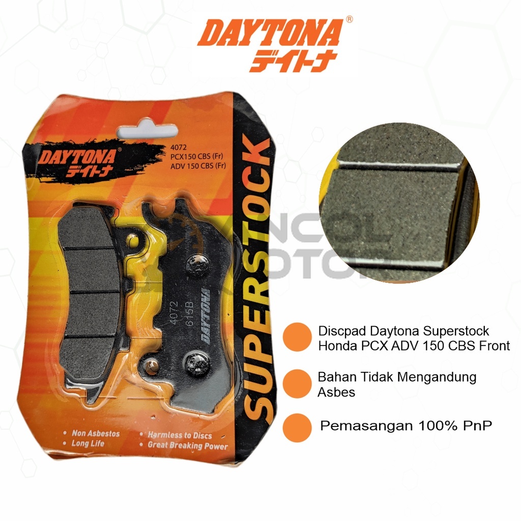 Jual Daytona Disc Pad Depan PCX ADV 150 4072 Kampas Rem Cakram Front Superstock | Shopee Indonesia