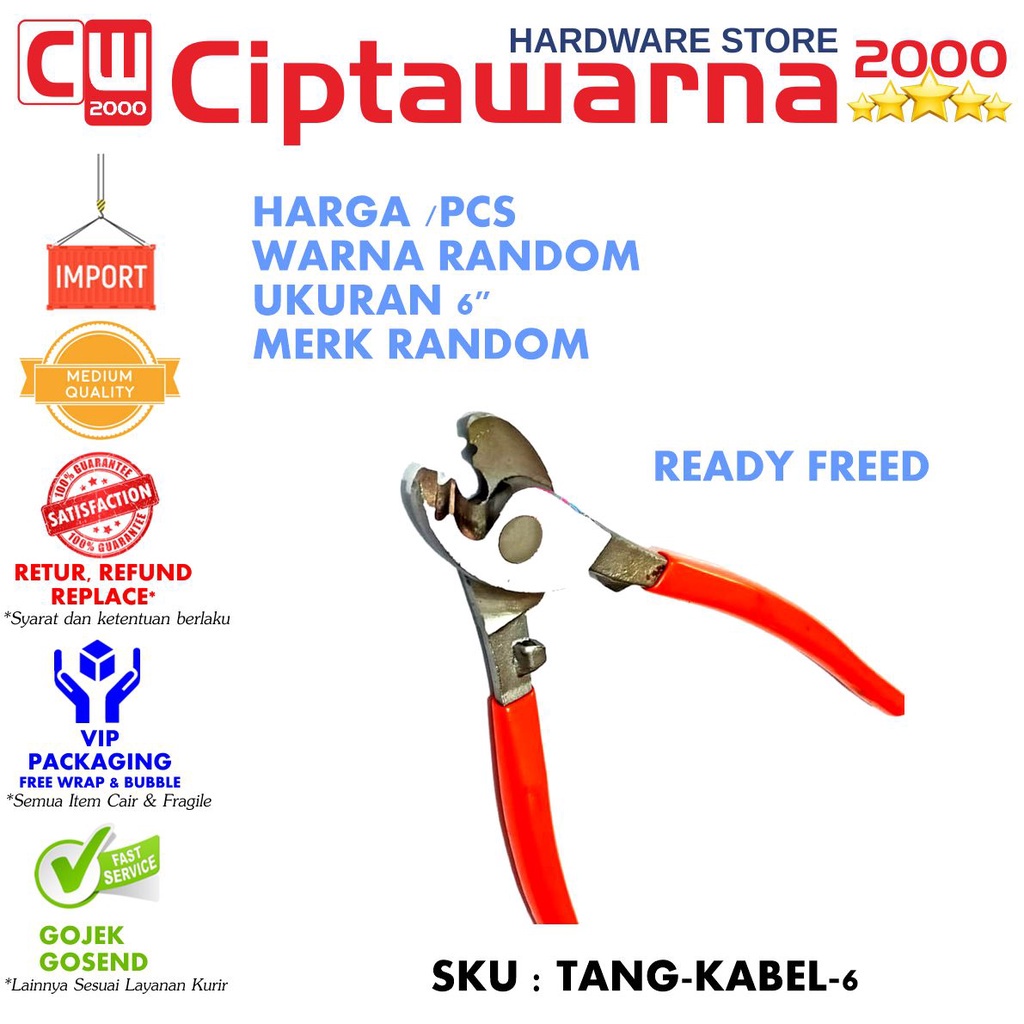 Jual Tang Kupas Kabel 6" Wire cutter - Cable Cutter Stripper 150mm ...