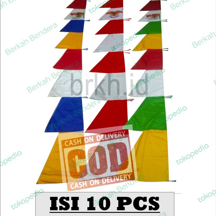 Jual isi 10 pcs umbul umbul bendera merah putih pakai garuda warna warni - Biru | Shopee Indonesia