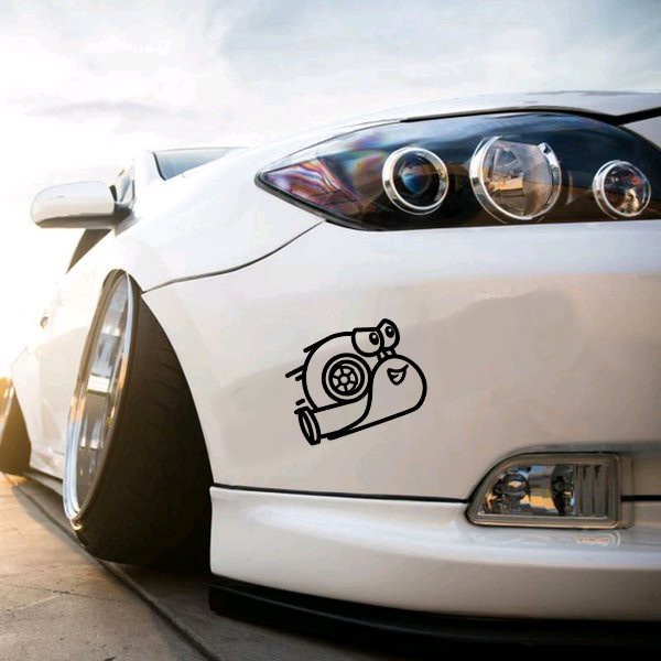 Jual stiker siput racing turbo tuner.cutting sticker bumper keong balap ...