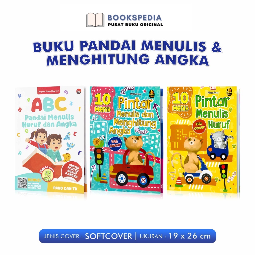 Jual Buku Belajar Anak TK PAUD ABC Pandai Menulis Huruf dan Angka / 10 Menit Pintar Menulis Dan ...