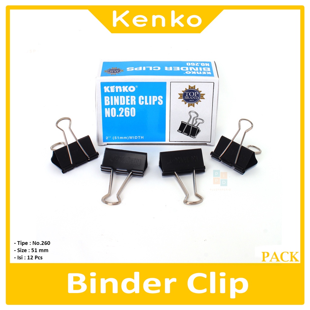 Jual KENKO - Binder Clip No.260 Klip Dokumen - Pack | Shopee Indonesia