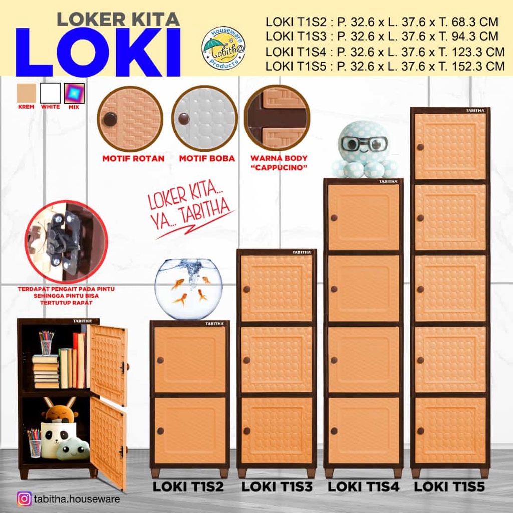 Jual LOKI (Loker Kita) Lemari Loker Plastik Serbaguna Lemari Mini Merk ...