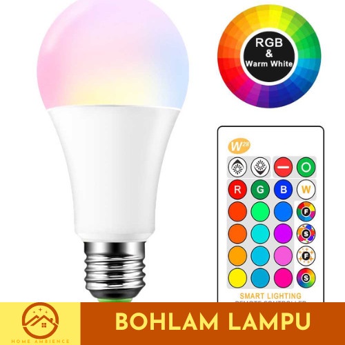 Jual Bohlam Lampu LED RGB E27 Dimmable Remote Control Murah Terang 5 ...