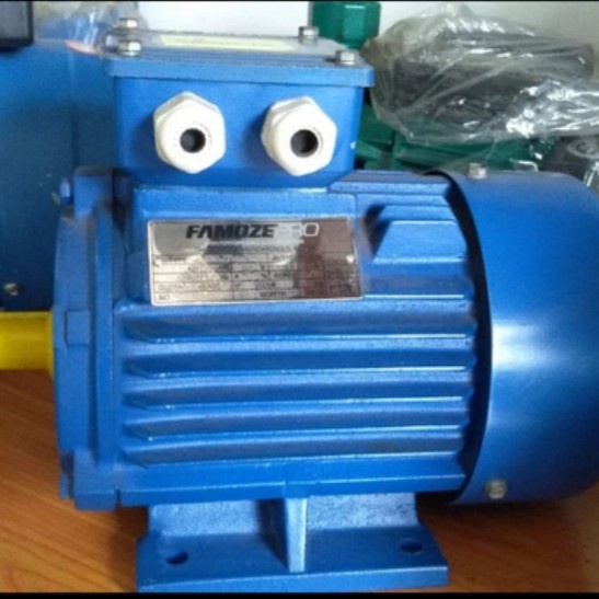 Jual Dinamo Elektro Motor 1 hp pk 0,75 kw 3 Phase 1000 RPM Famoze Pro Best | Shopee Indonesia