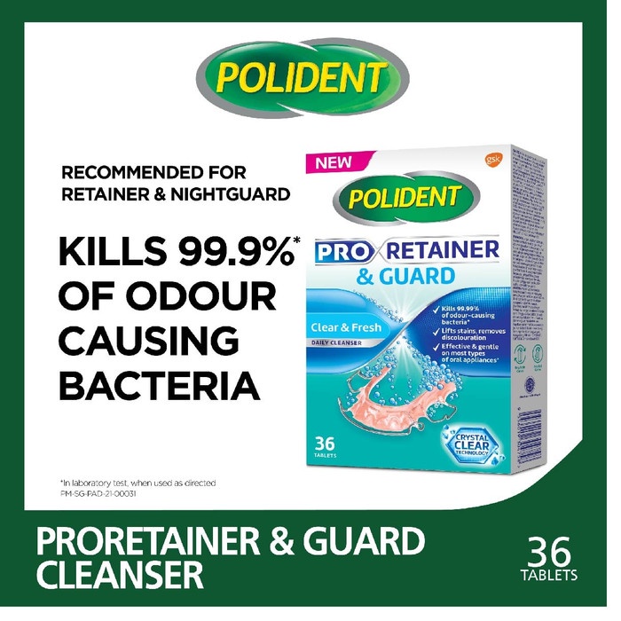 Jual Polident Pro Retainer Guard Cleanser Kills 99.99% Odour | Lift ...