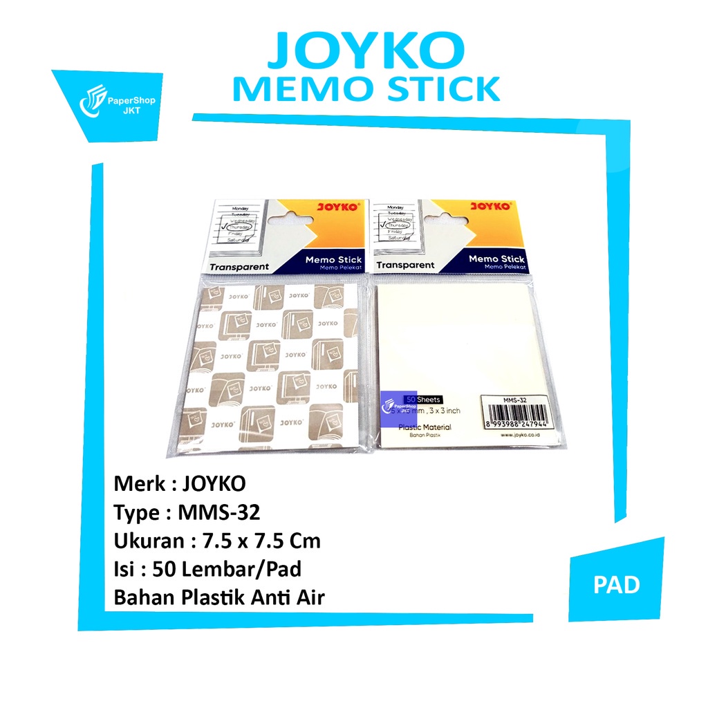 Jual JOYKO - Memo Stick MMS-32 Transparant - Pad | Shopee Indonesia