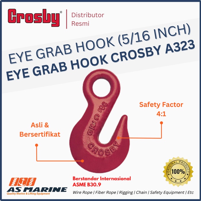 Jual Eye Grab Hook CROSBY USA A323 5/16 Inch | Shopee Indonesia