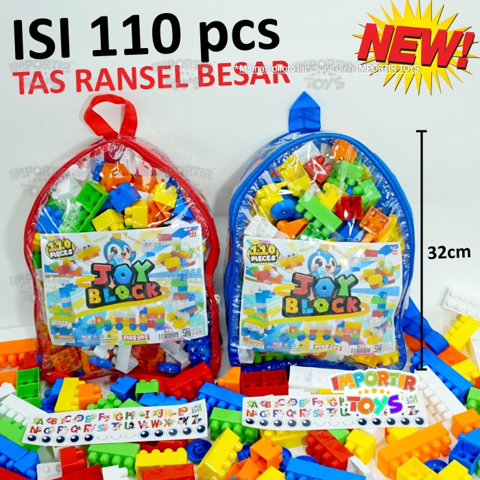 Jual Mainan Blocks 310 PCS Balok Susun Ukuran Besar Joy Blocks | Shopee ...
