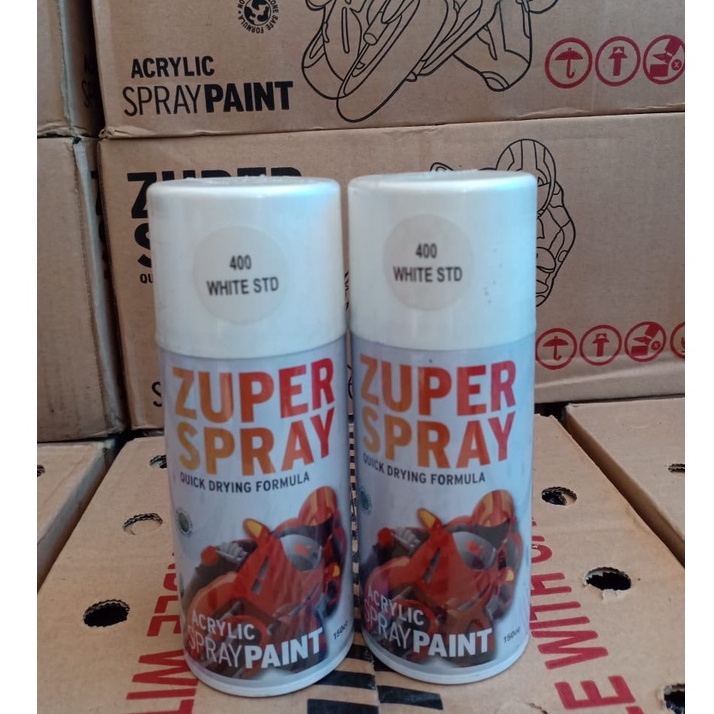 Jual Zuper Spray Paint Pilok Pilox Warna White STD / Putih Standard ...