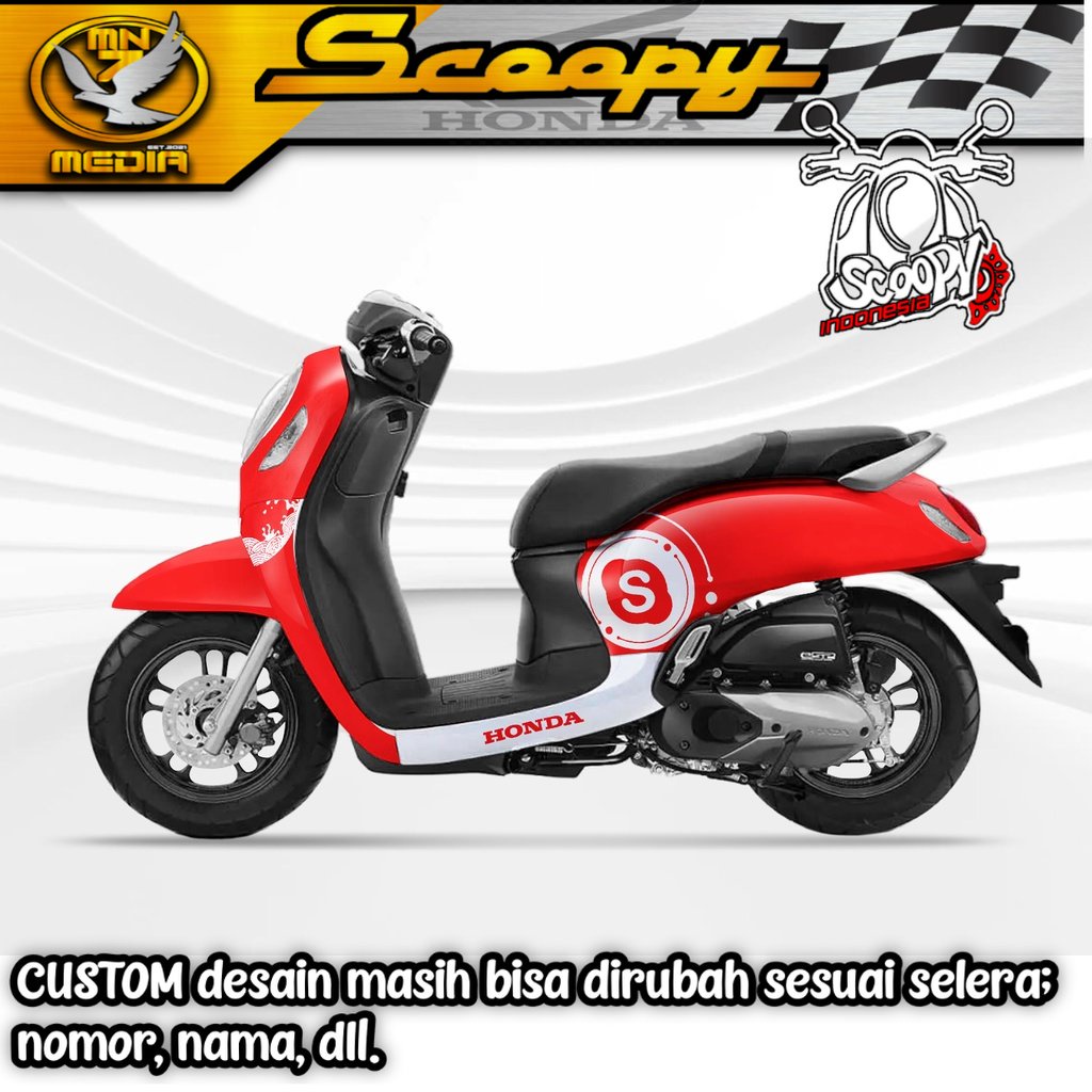 Jual decal sticker scoopy full body FI scopy dekal stiker 2017 2018 2019 2020 2021 scoopy ...