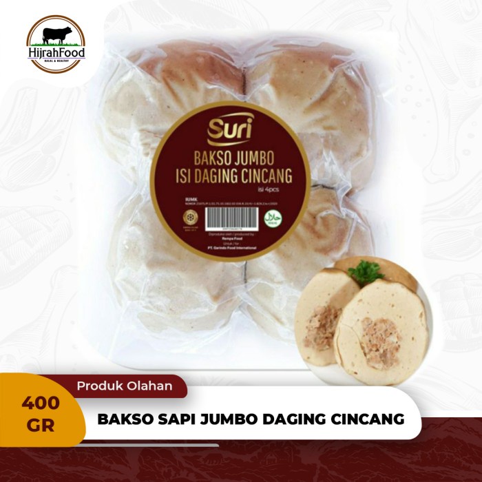 Jual Suri Bakso Sapi Jumbo Isi Daging Cincang / Minced Beef Jumbo ...