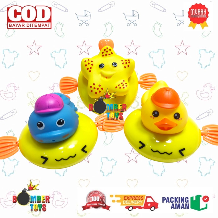 Jual MAINAN MANDI ANAK PULL LINE TOYS BEBEK BAN DUCK BAYI WATER BATH ...