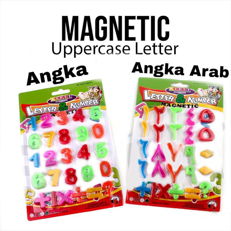 Jual COD Joy Mart Magnet Huruf Angka Menempel di tempat besi biasa dan ...