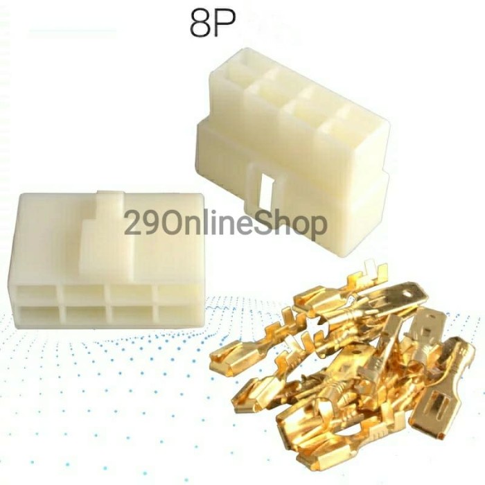 Jual soket socket konektor connector skun kabel 8 pin besar motor mobil ...