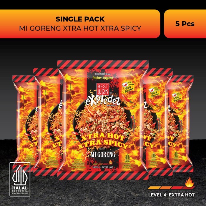 Jual Best Wok Mi Goreng Xtra Hot Xtra Spicy 5 pcs | Shopee Indonesia