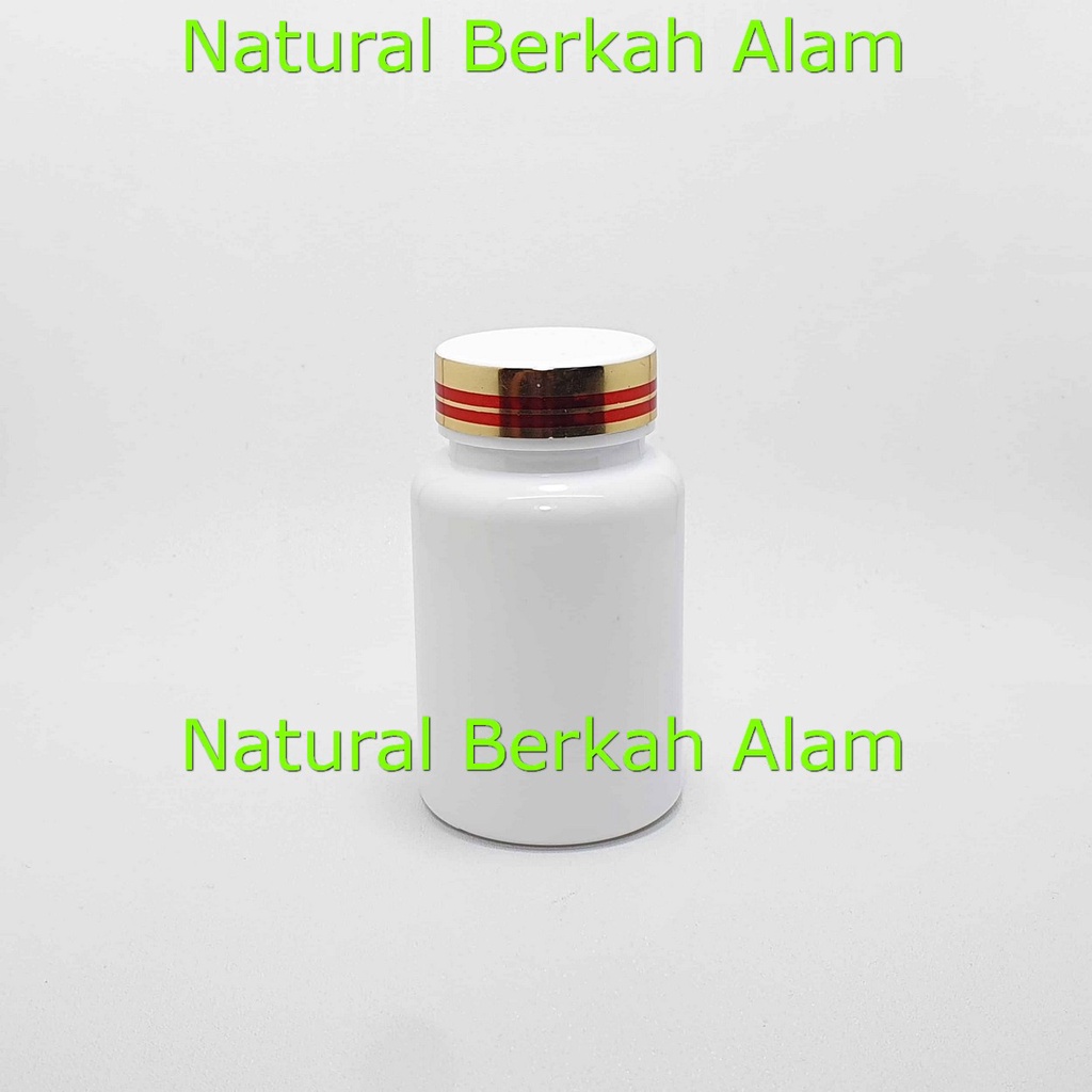 Jual Botol 135 ml PS Putih Cap Chrome List Garis / Botol Obat / Botol ...
