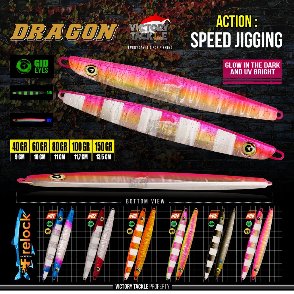 Jual EXTRA BONUS | UMPAN PANCING metal jig FIRELOCK DRAGON 40 / 60 / 80 / 100 / 150 GRAM Umpan ...