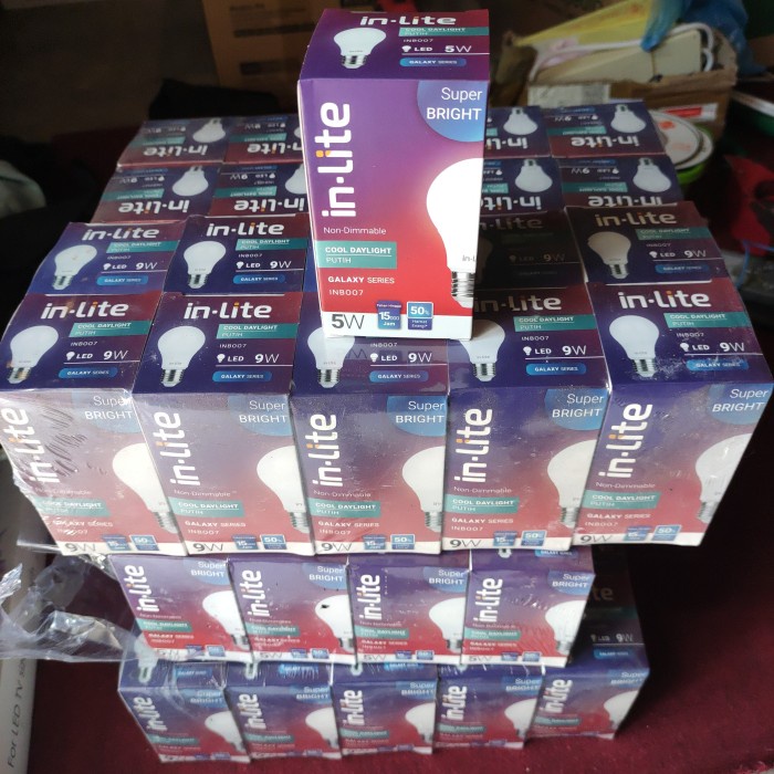 Jual Lampu LED in-lite inlite bohlam lampu putih 3w 5w 7w 9w 12w ...