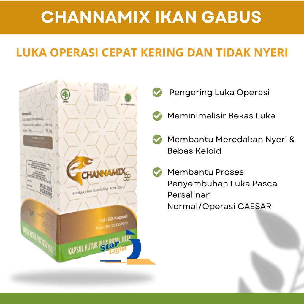Jual Channamix Canamix Chanamix Kapsul Ikan Gabus Kutus Obat Pasca ...